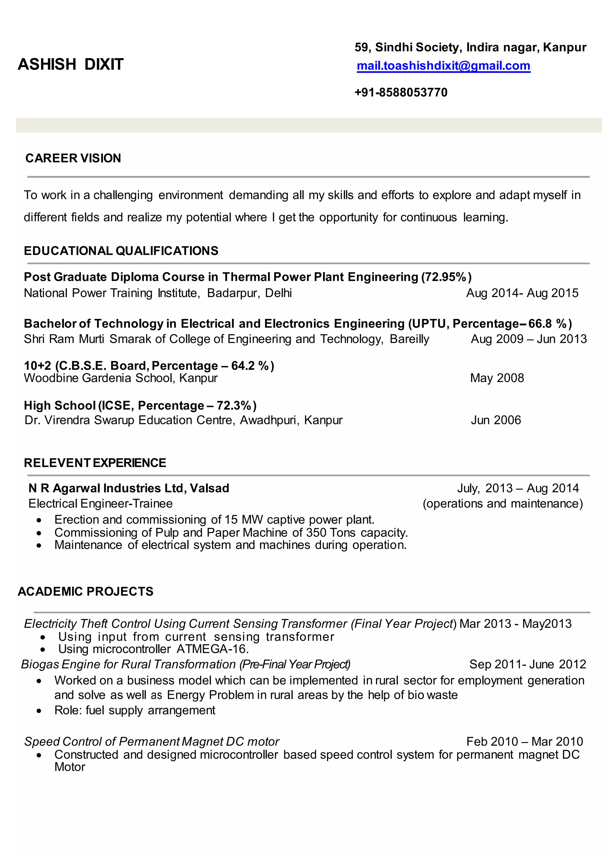 ashish resume | DOCX