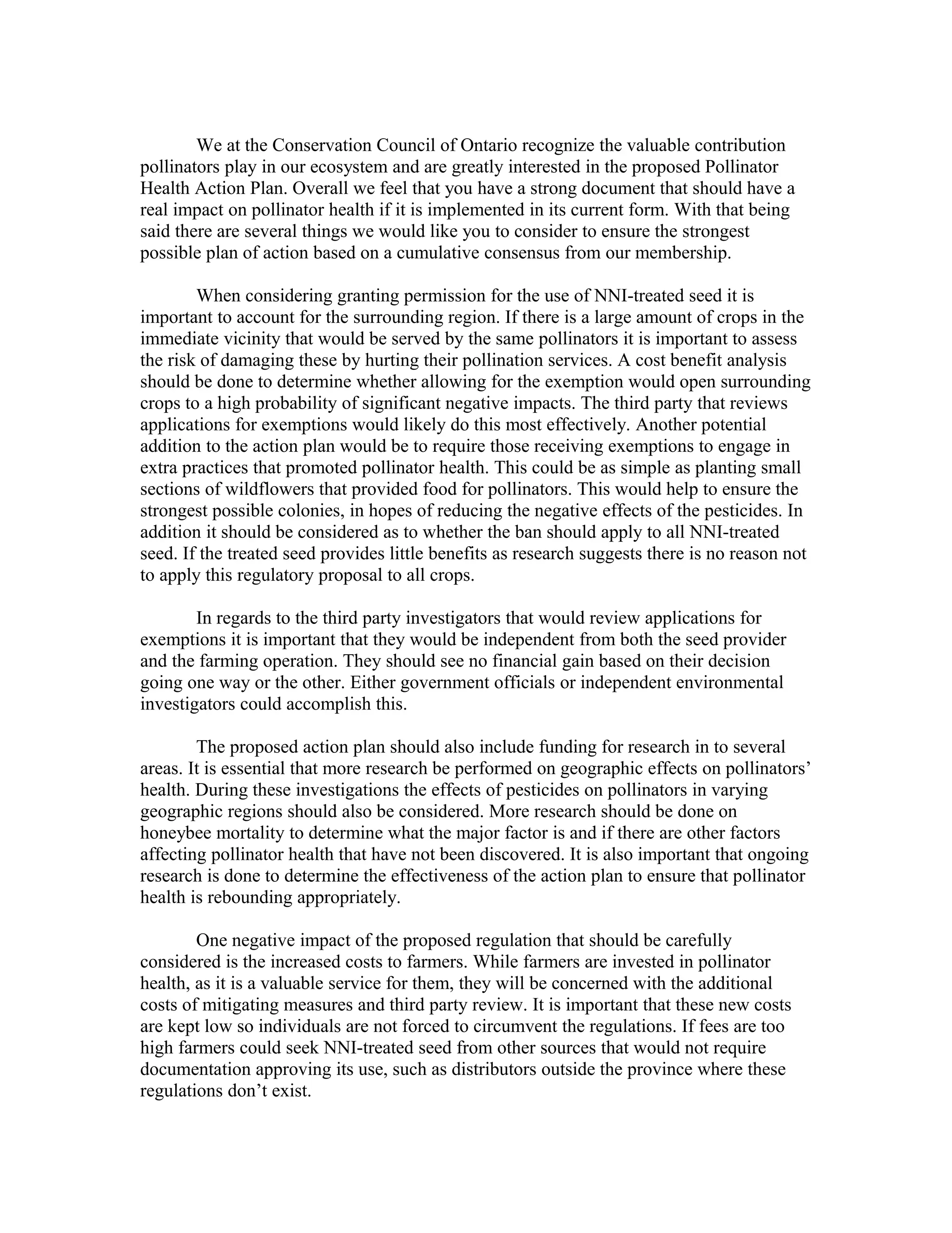 Pollinator Health Action Plan draft | DOC | Agriculture | Industries