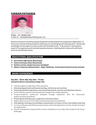 New Vikram Resume | DOCX