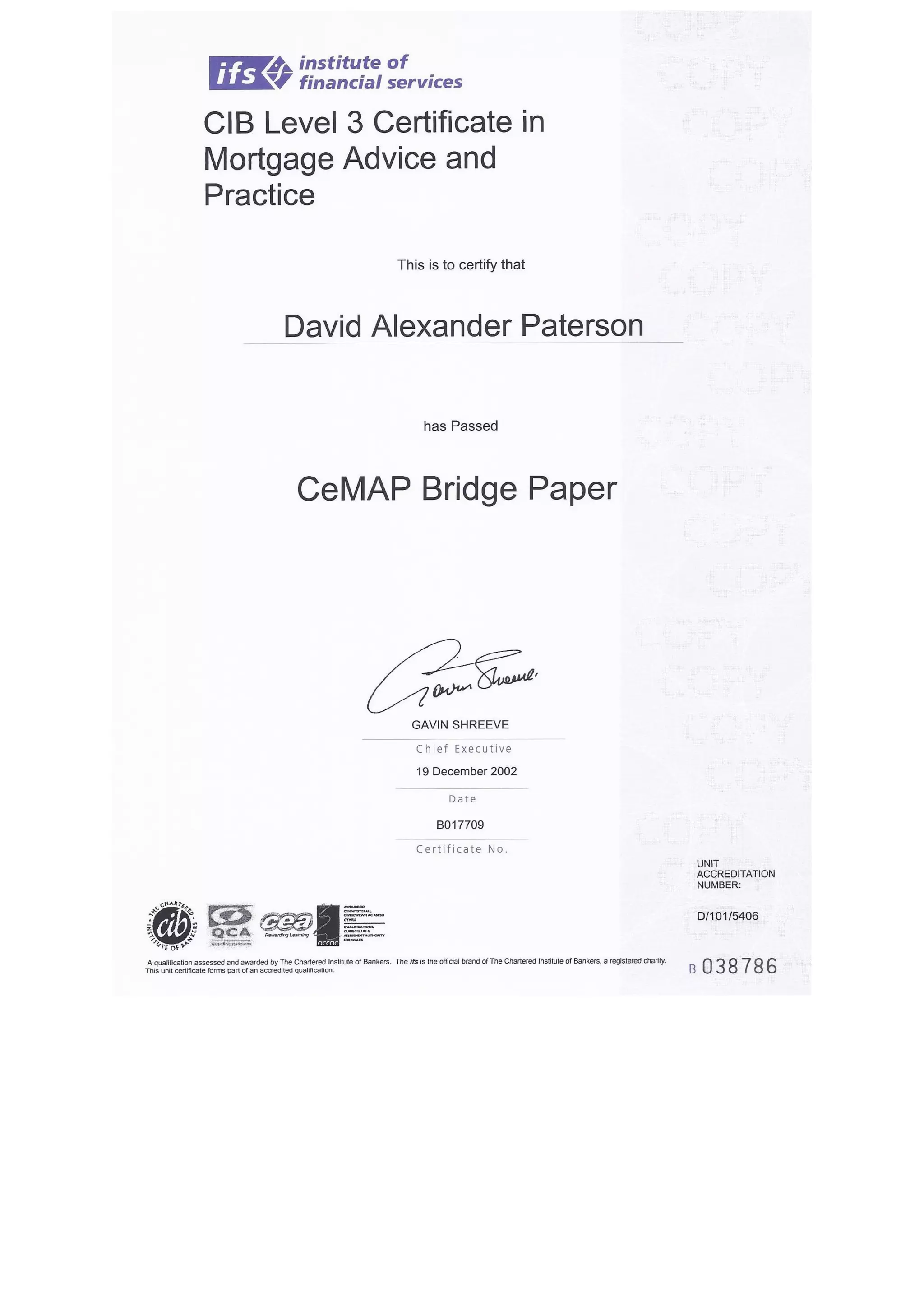 CeMAP Certificate | PDF