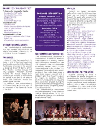 Fact Sheet Theatre Dance | PDF | Dance | Fine Art