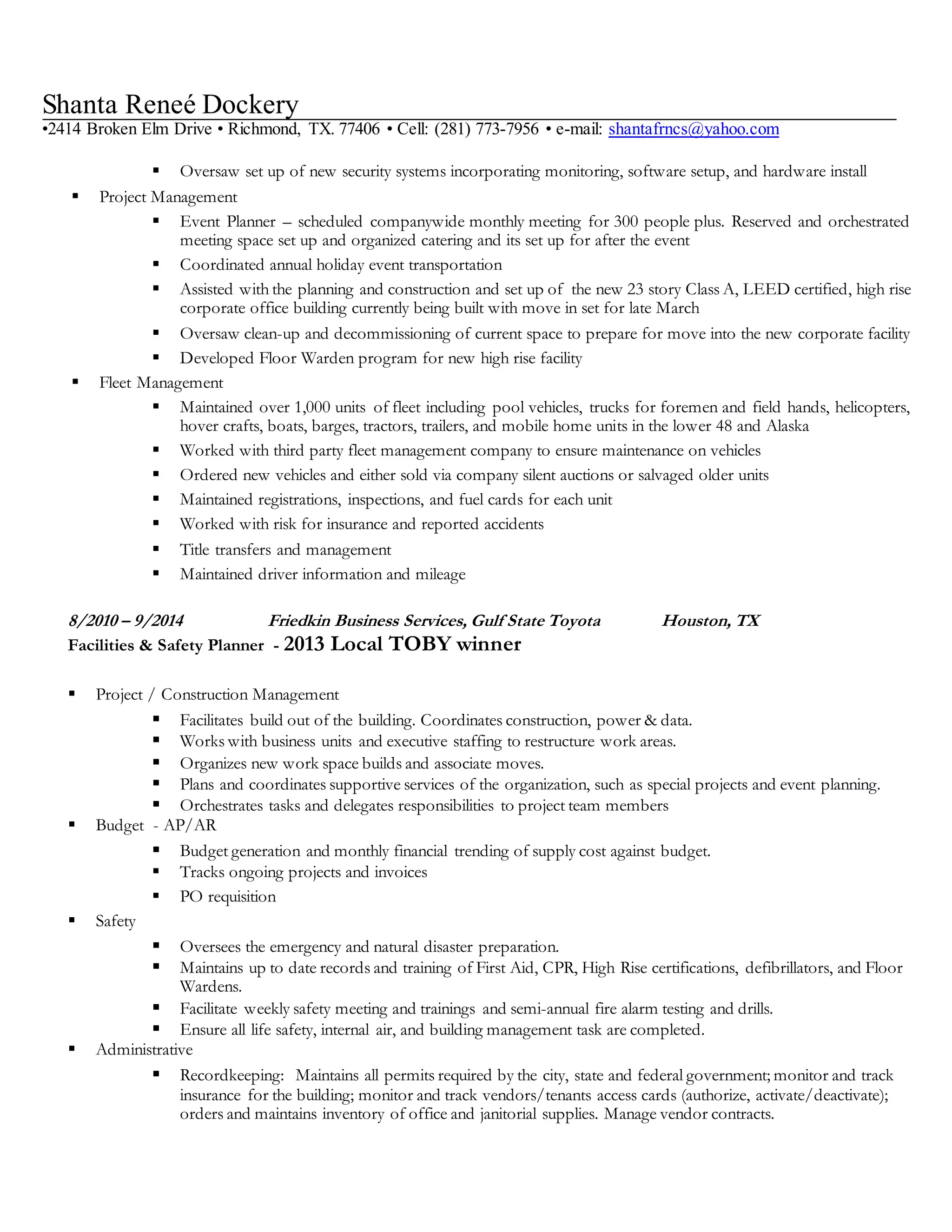 Dockery - Facilities-Property Management v2 | DOCX
