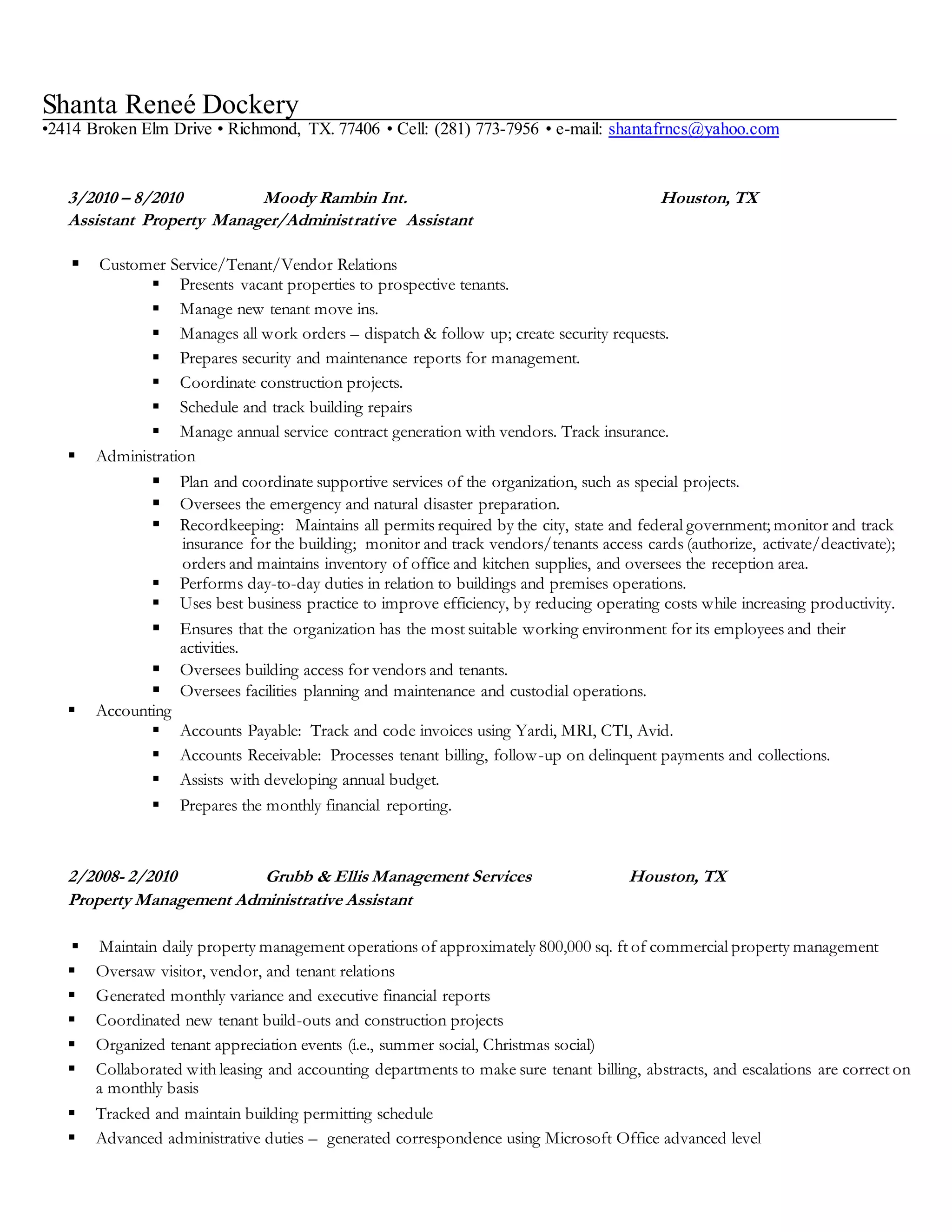 Dockery - Facilities-Property Management v2 | DOCX