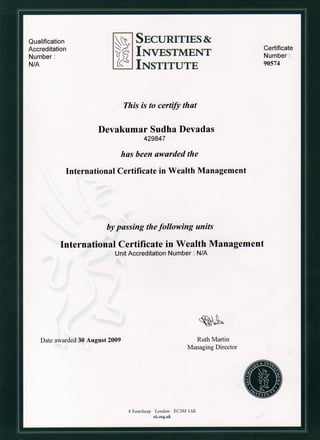 SSI Certificate | PDF