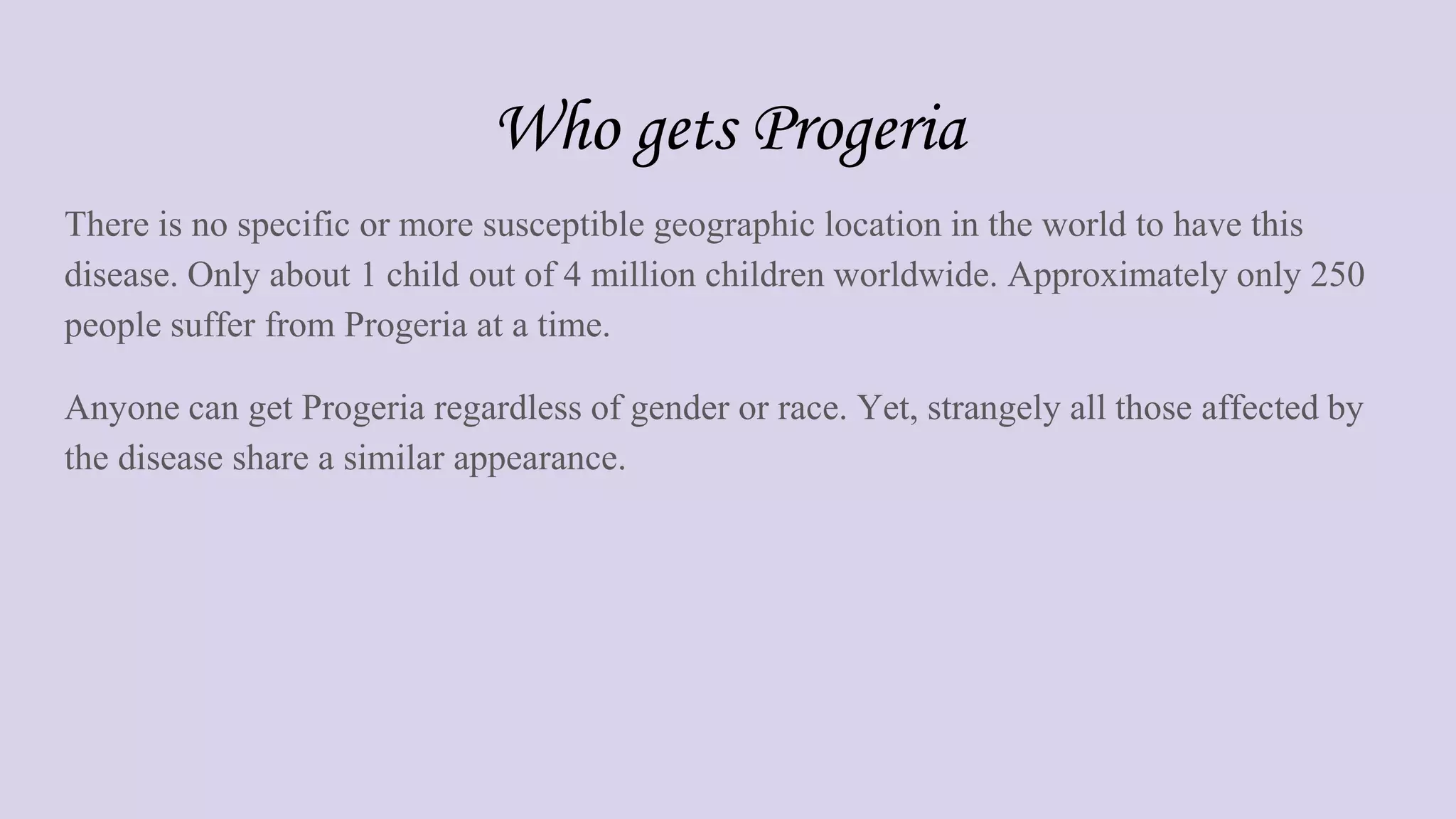 Progeria Power Point Edited | PPTX
