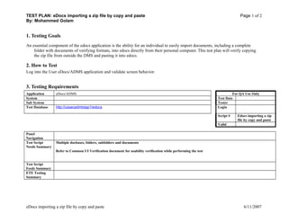 eDocs importing a zip file by copy and paste | DOC