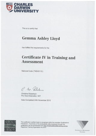 Cert IV in TAE | PDF