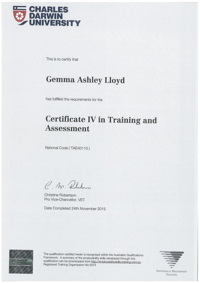 Cert IV in TAE | PDF
