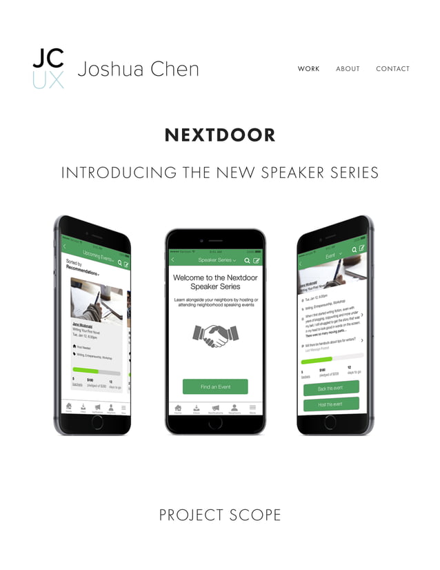 Nextdoor UX Design - Joshua Chen | PDF
