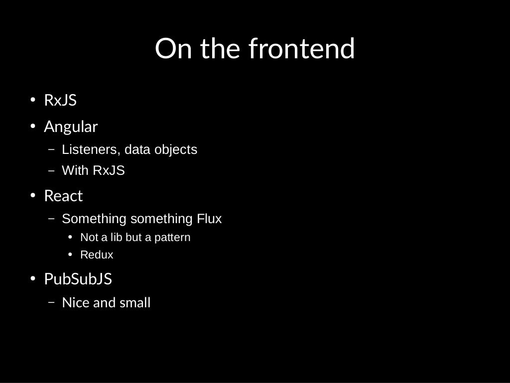 Backend & Frontend architecture scalability & websockets
