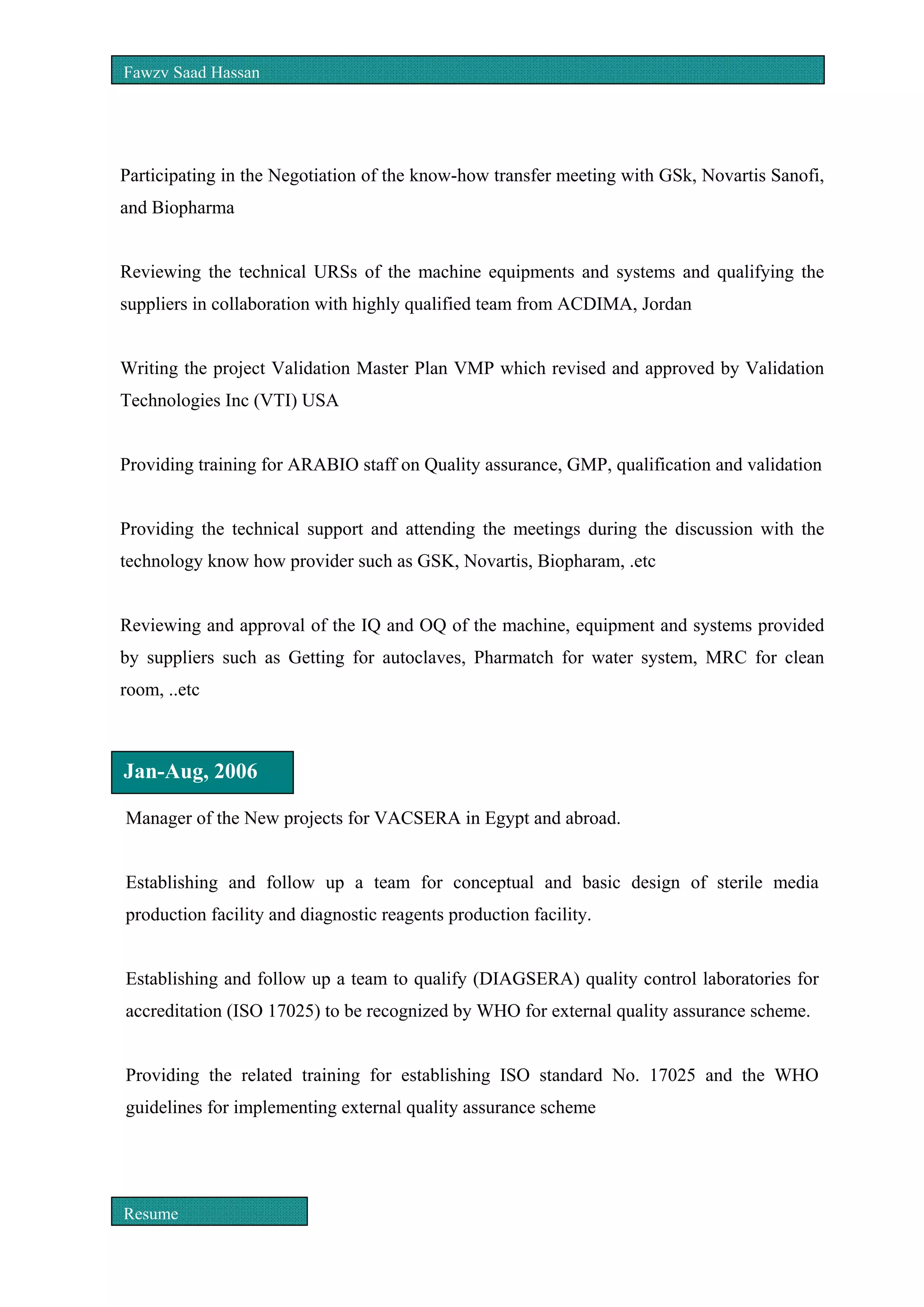 2015 Fawzy Hassan CV+ pro+train | PDF