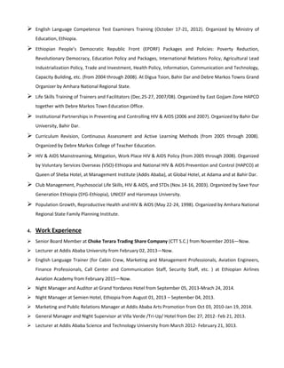 Alelign Aschale's CV | PDF