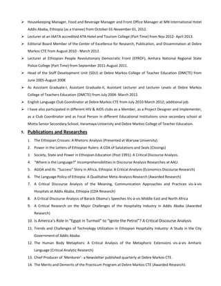 Alelign Aschale's CV | PDF