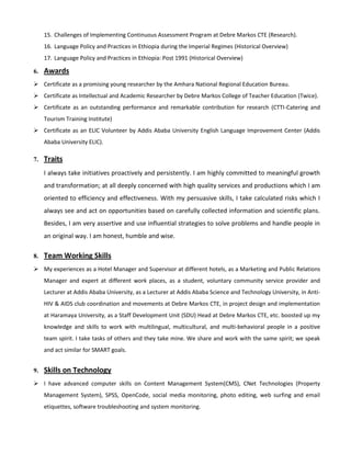 Alelign Aschale's CV | PDF