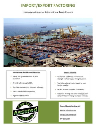 Import - Export factoring | PDF