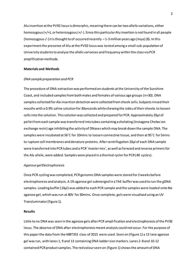 Detection of human Alu SINE insertion at the PV92 locus of chromosome ...