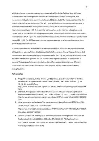 Detection of human Alu SINE insertion at the PV92 locus of chromosome ...