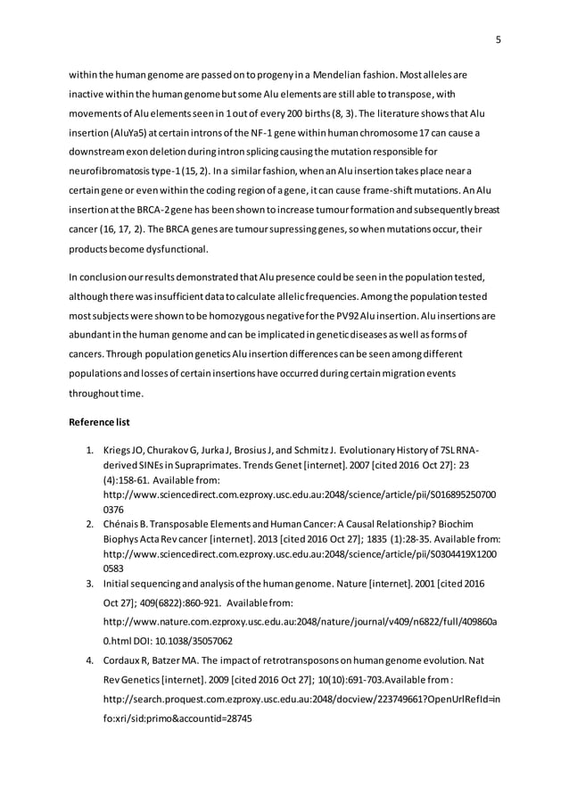 Detection of human Alu SINE insertion at the PV92 locus of chromosome ...