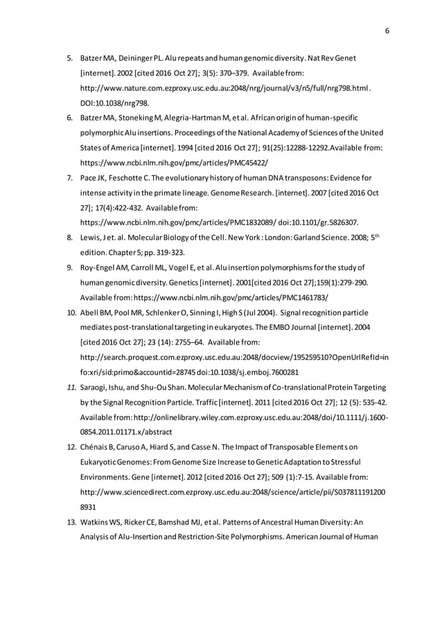 Detection of human Alu SINE insertion at the PV92 locus of chromosome ...