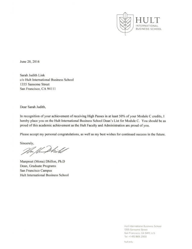 Dean_List_Letter | PDF