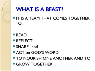 BFAST : Bible for Faith and Action Sharing | PPT