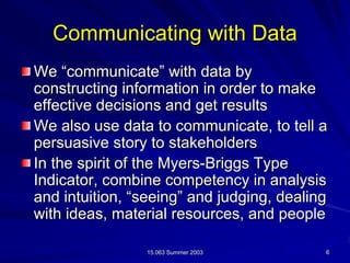 Lecture 1 from MIT Communicating with Data Course | PPT