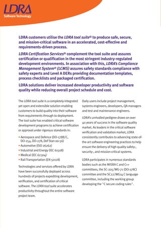 LDRA Product Brochure | PDF