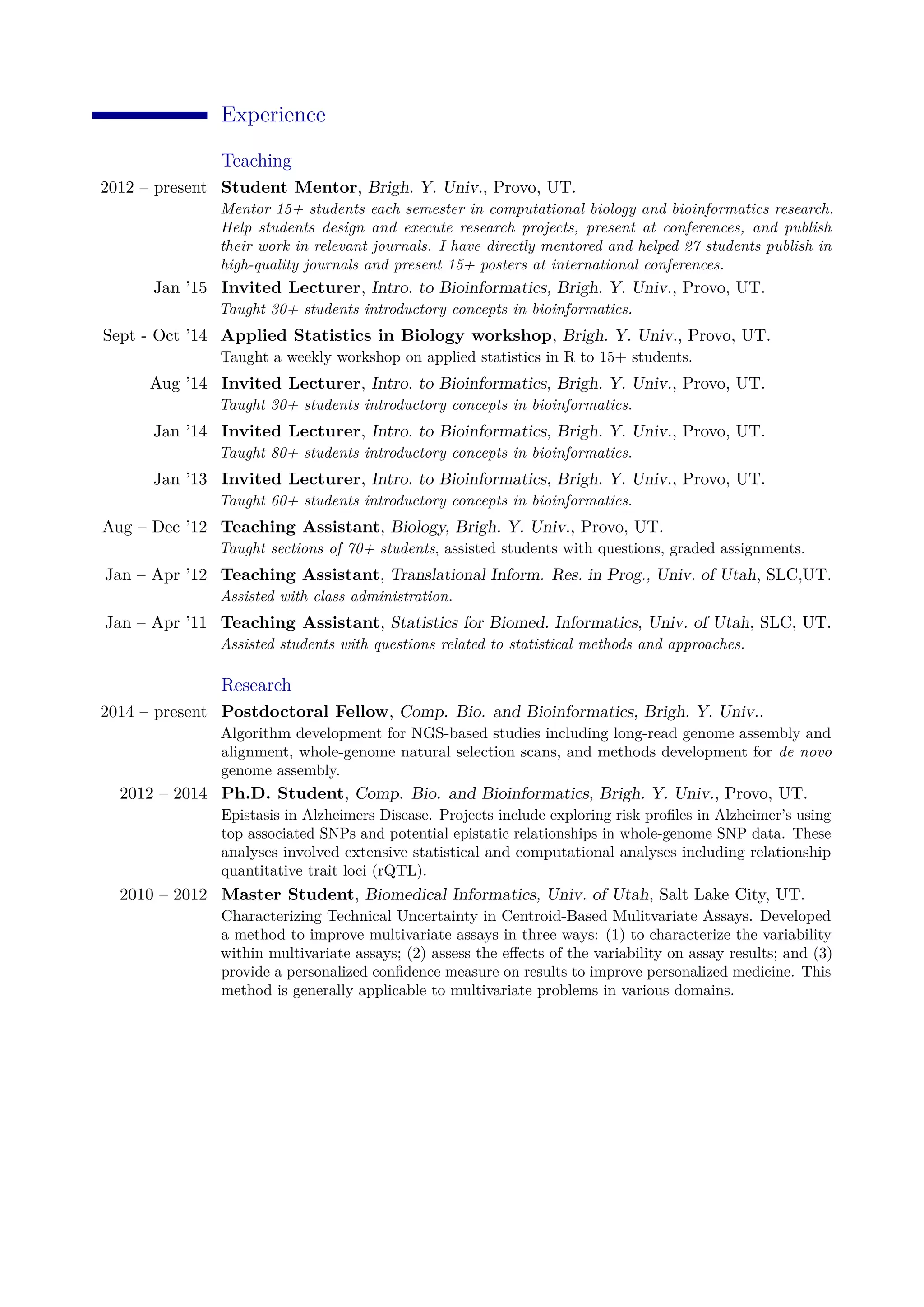 Curriculum_Vitae_Mark_Ebbert-modern | PDF | Genetics | Science