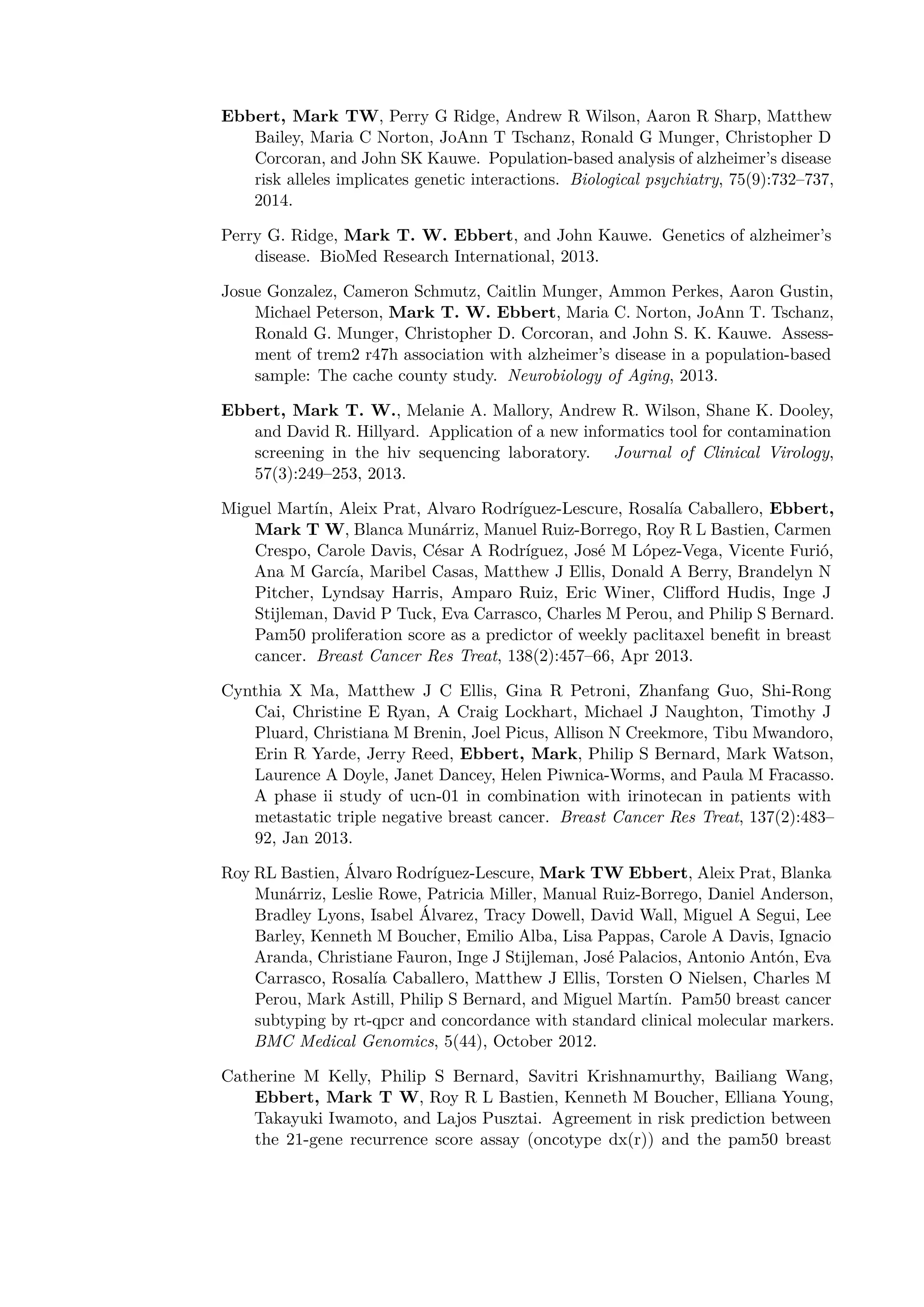 Curriculum_Vitae_Mark_Ebbert-modern | PDF | Genetics | Science