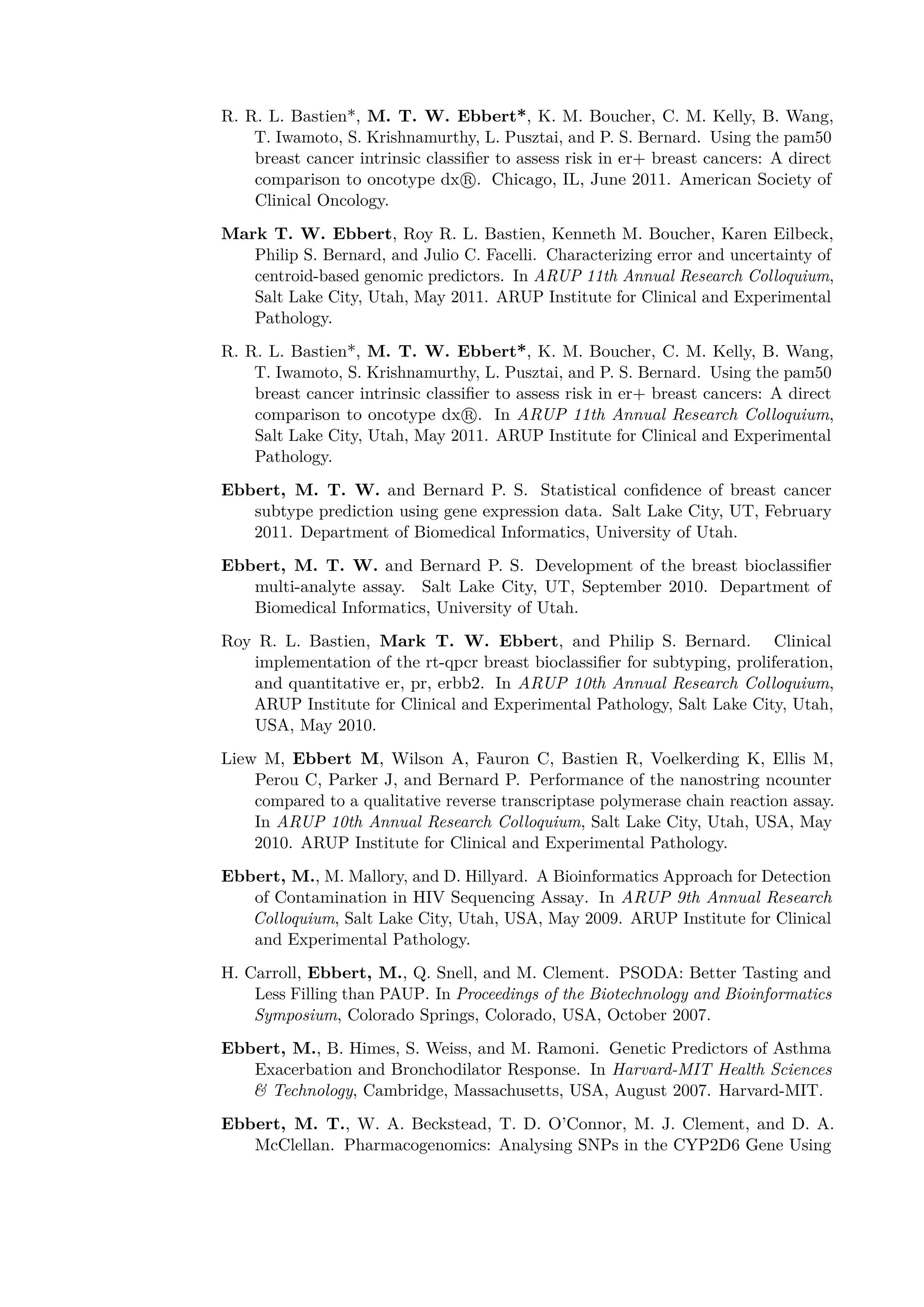 Curriculum_Vitae_Mark_Ebbert-modern | PDF | Genetics | Science