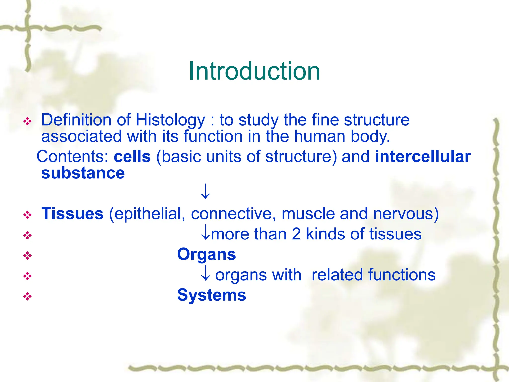 Histology of human body and its function | PPT