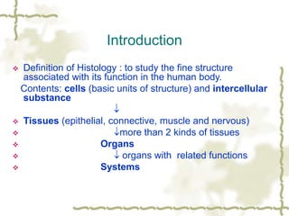 Histology of human body and its function | PPT