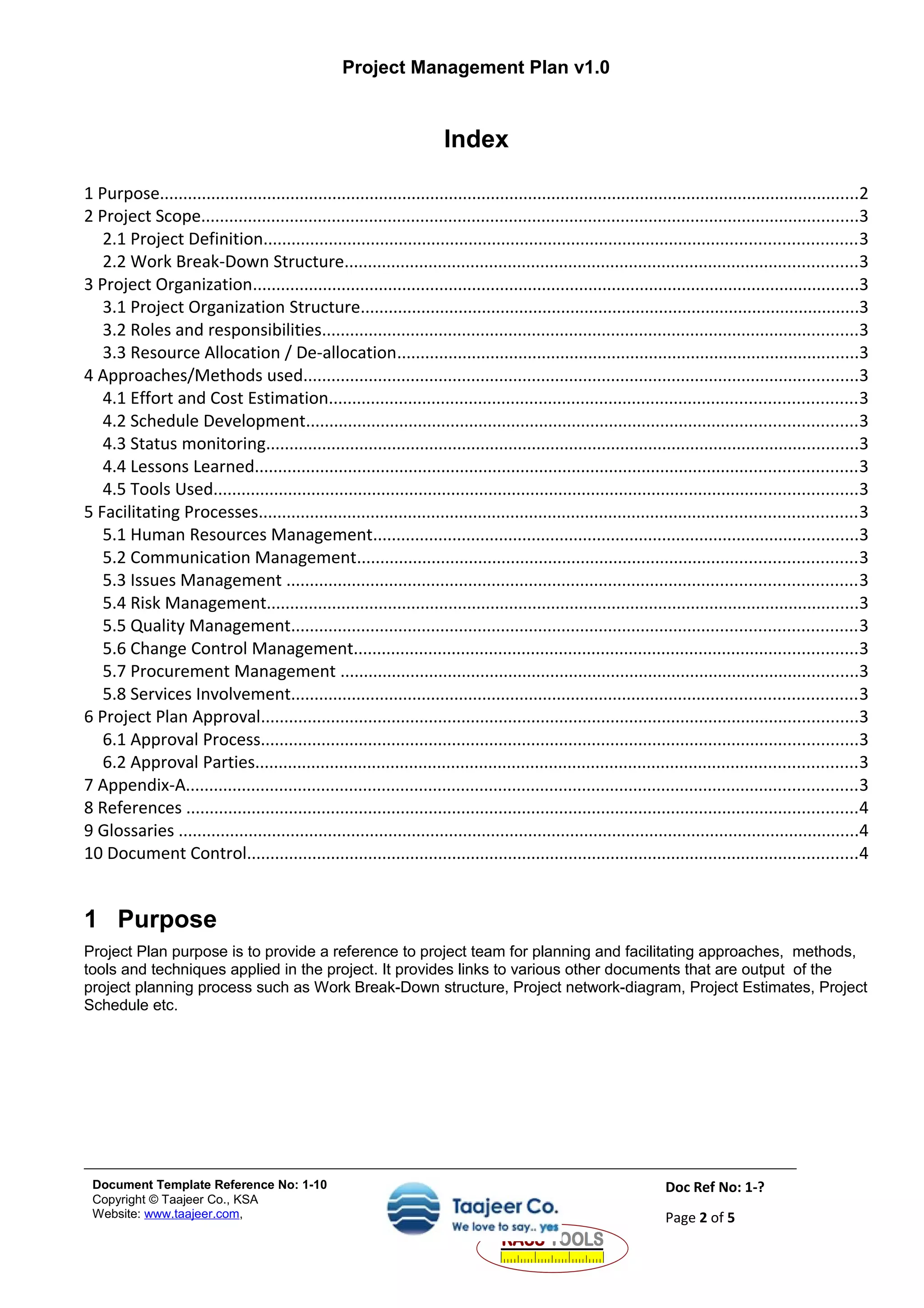 Project Management Plan Template | DOC