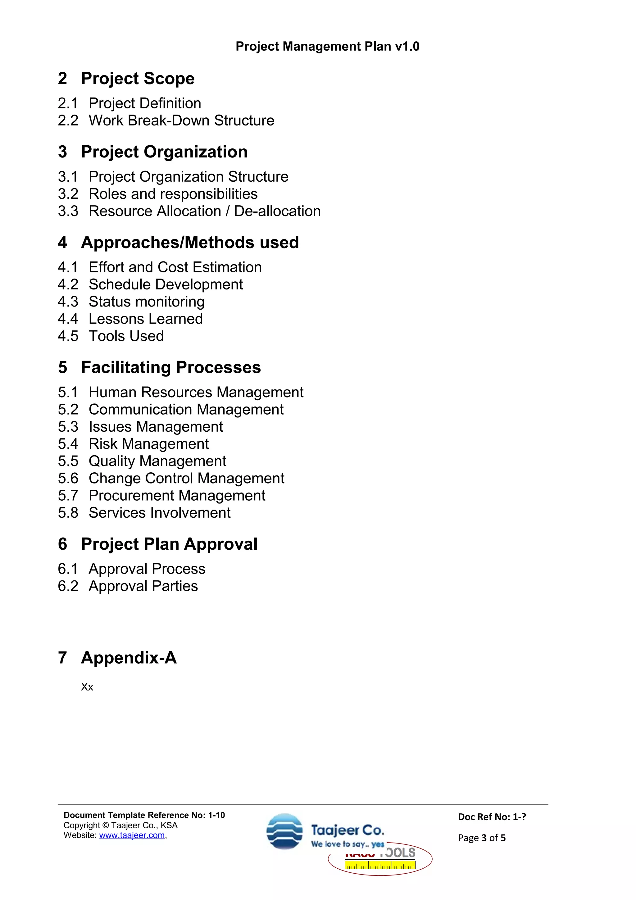 Project Management Plan Template | DOC | Business Operations | Business