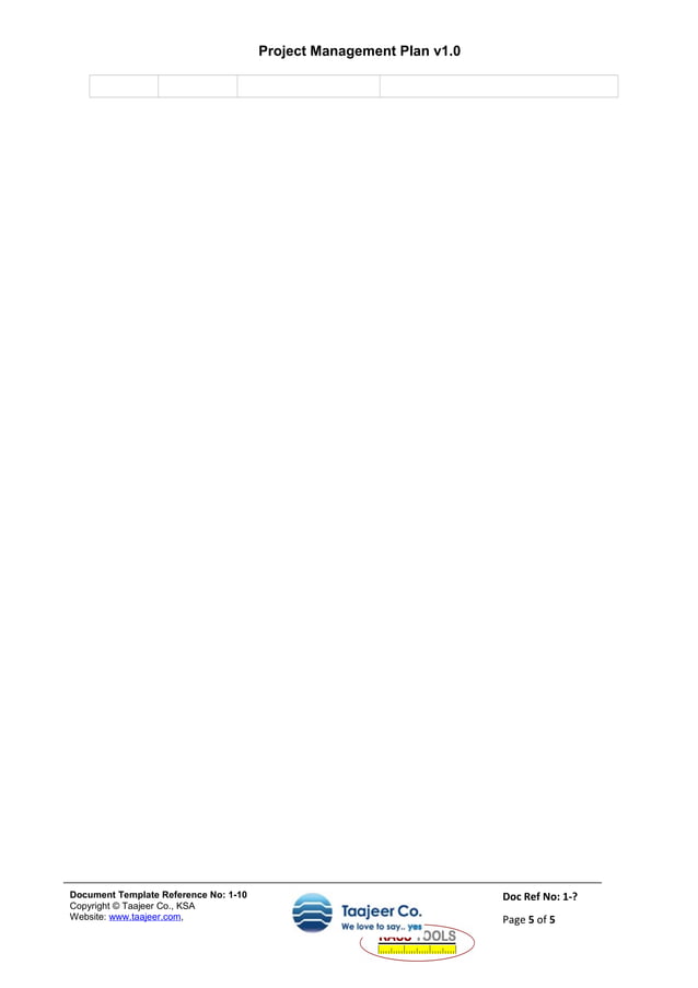 Project Management Plan Template | DOC | Business Operations | Business