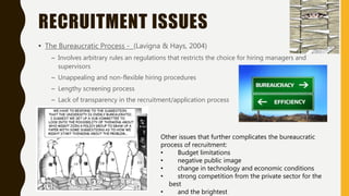 PRESENTATION - Recruitment issues in the public sector | PPTX