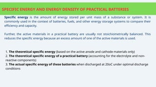 Batteries and Fuel cells detailed notes ppt | PPTX