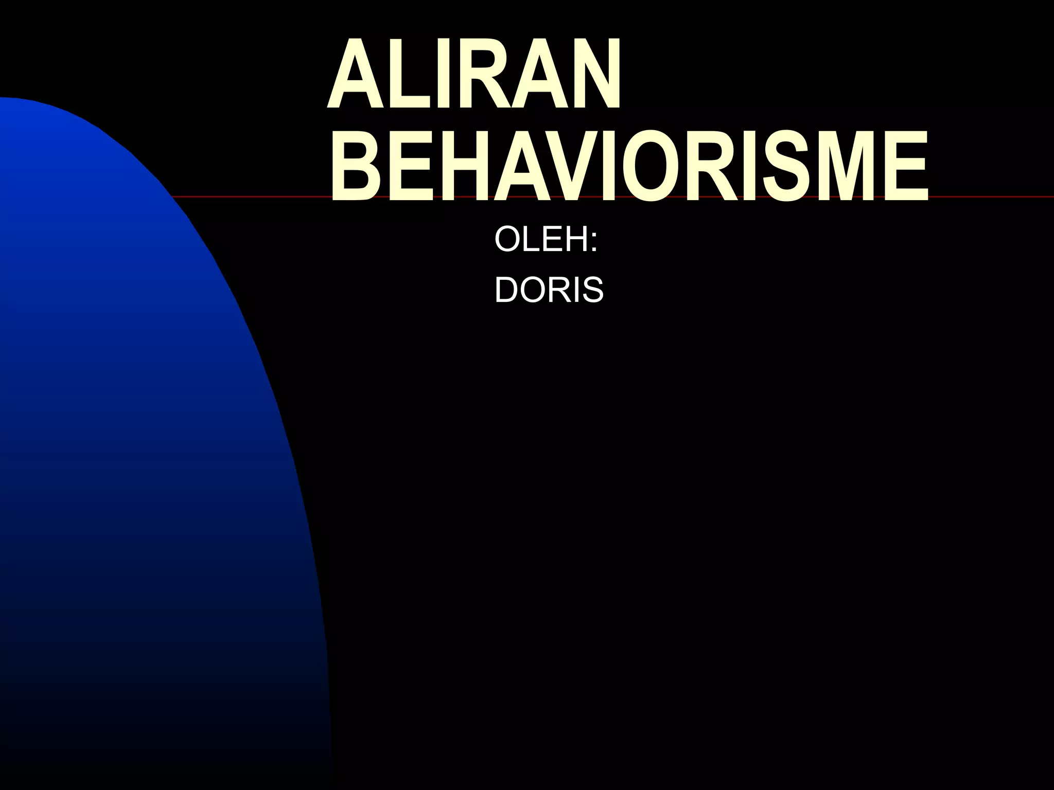 Behaviorisme | PPT
