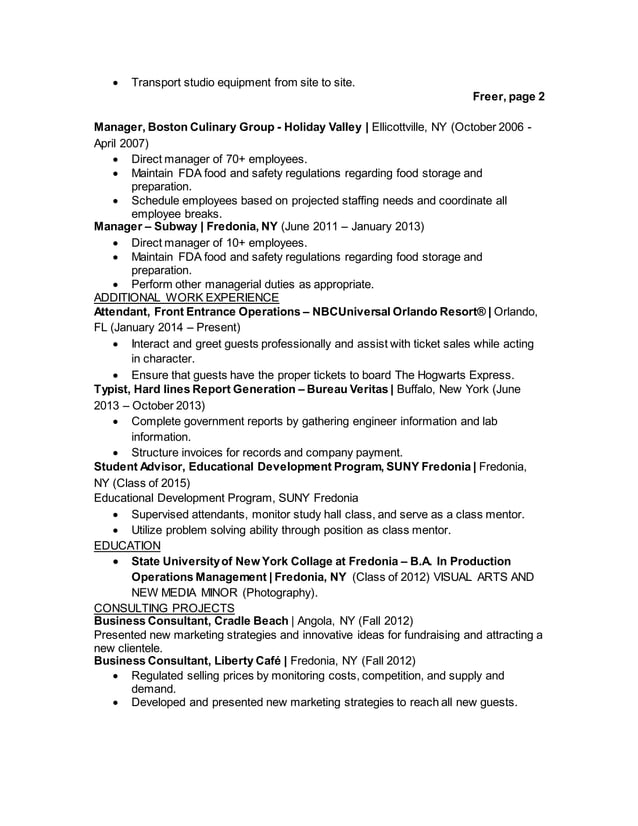 Douglas Eugene Freer Resume | DOCX | Business | Business and Finance