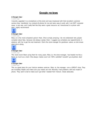 Google reviews | PDF