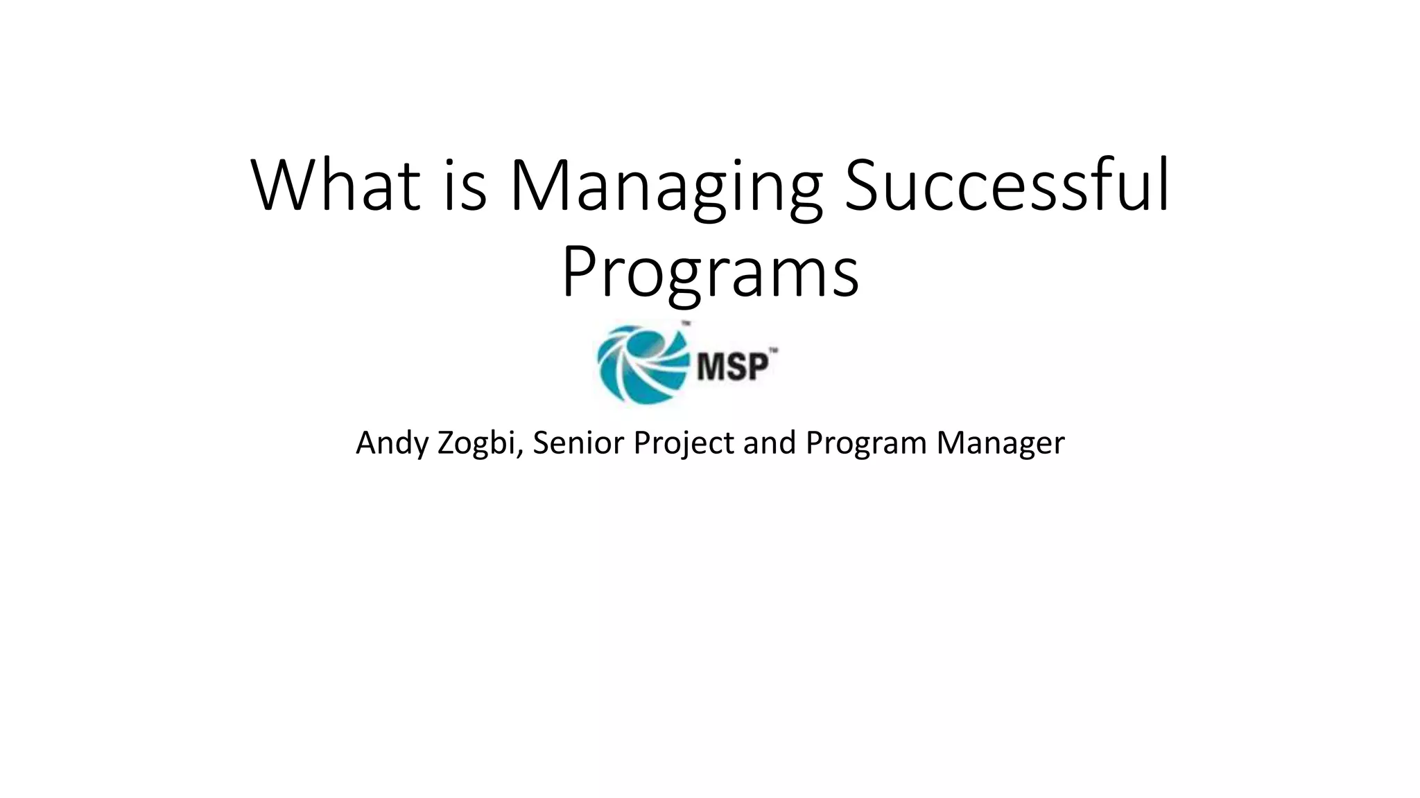 What is Managing Successful Programs | PPTX