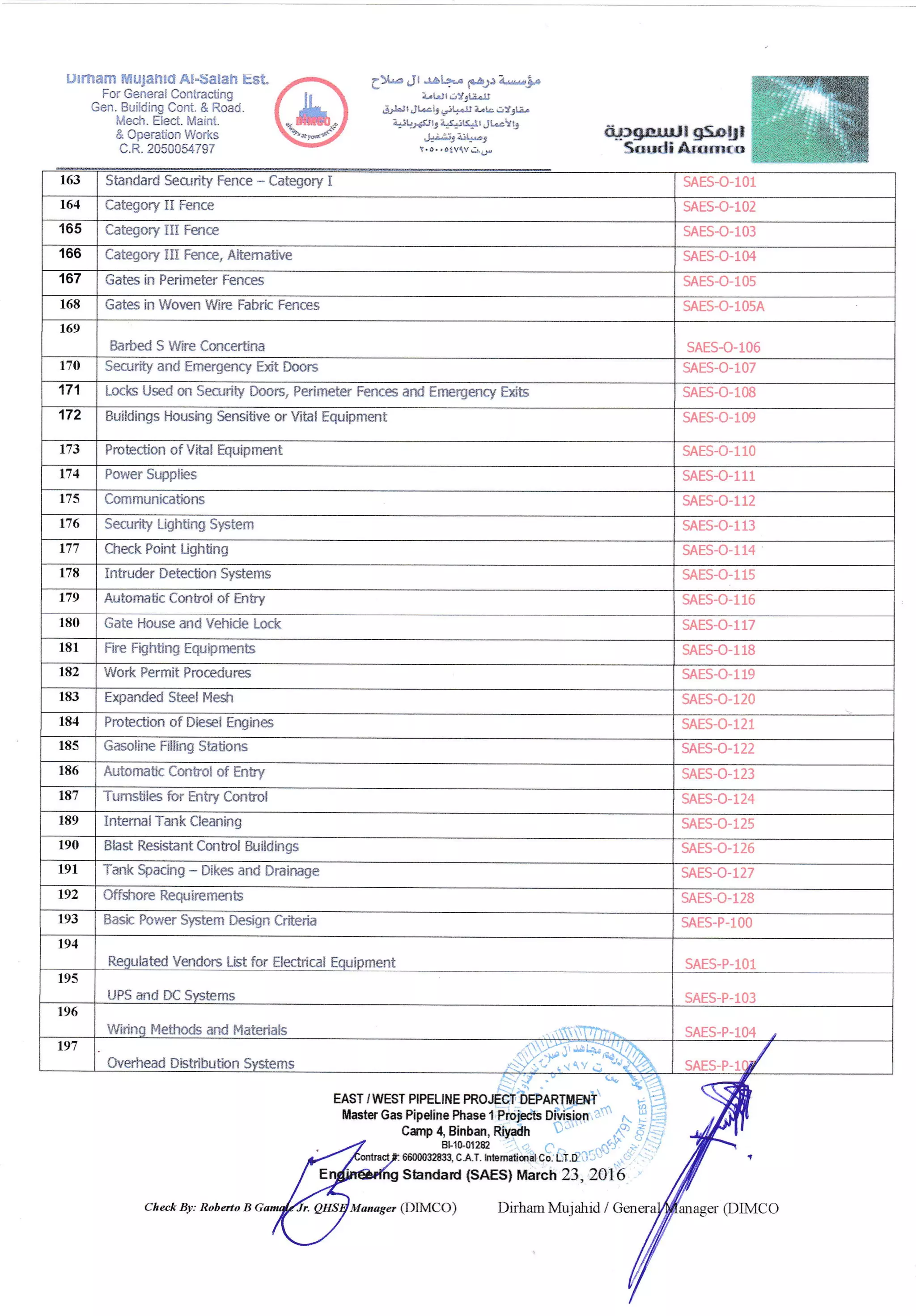 Saudi Aramco Engineering Standard (SAES) 6 | PDF