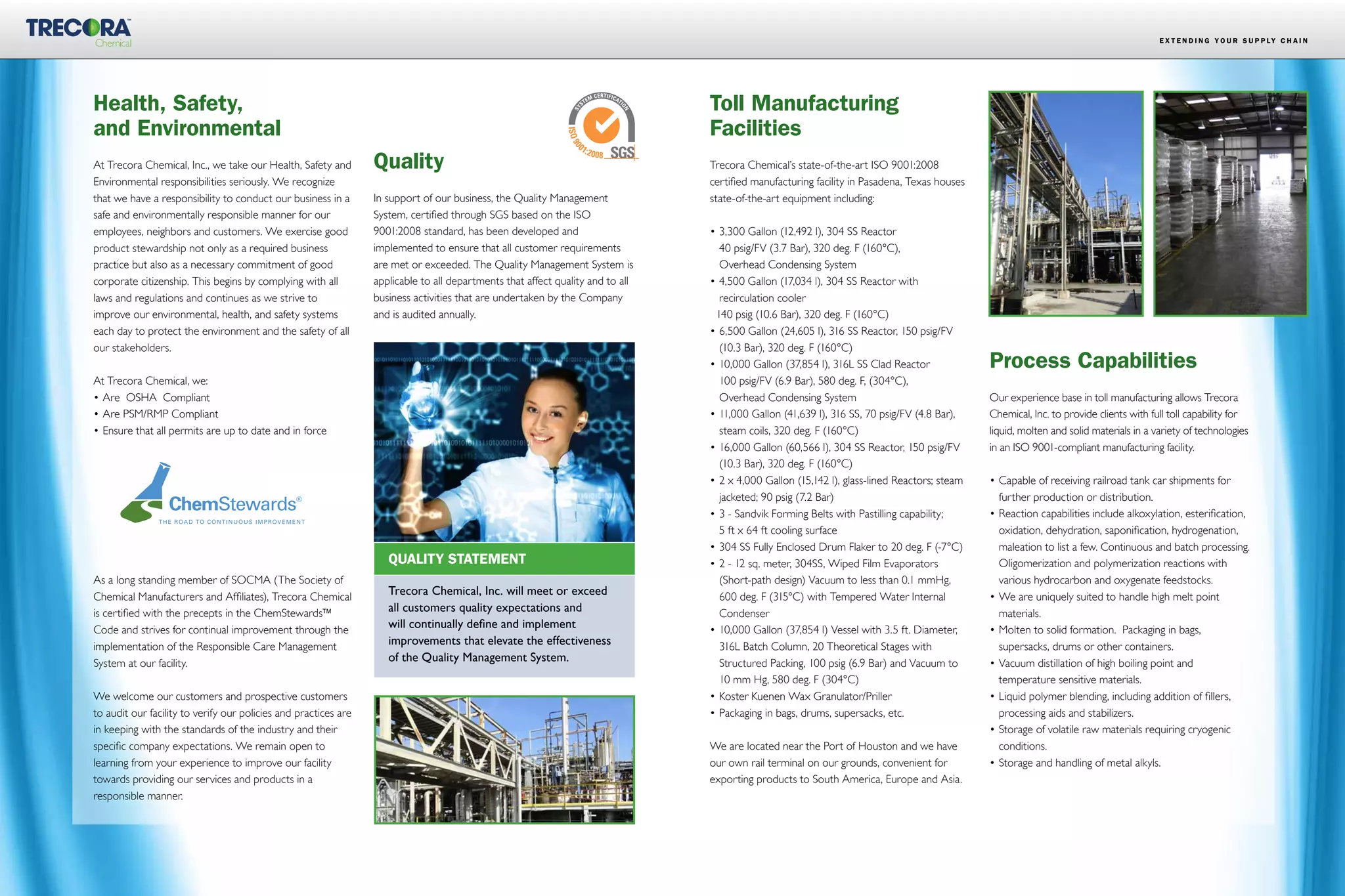 100615 - 2015 Trecora Chemical Brochure - Copy | PDF