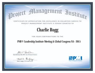 Charlie Rogg Certificate | PDF
