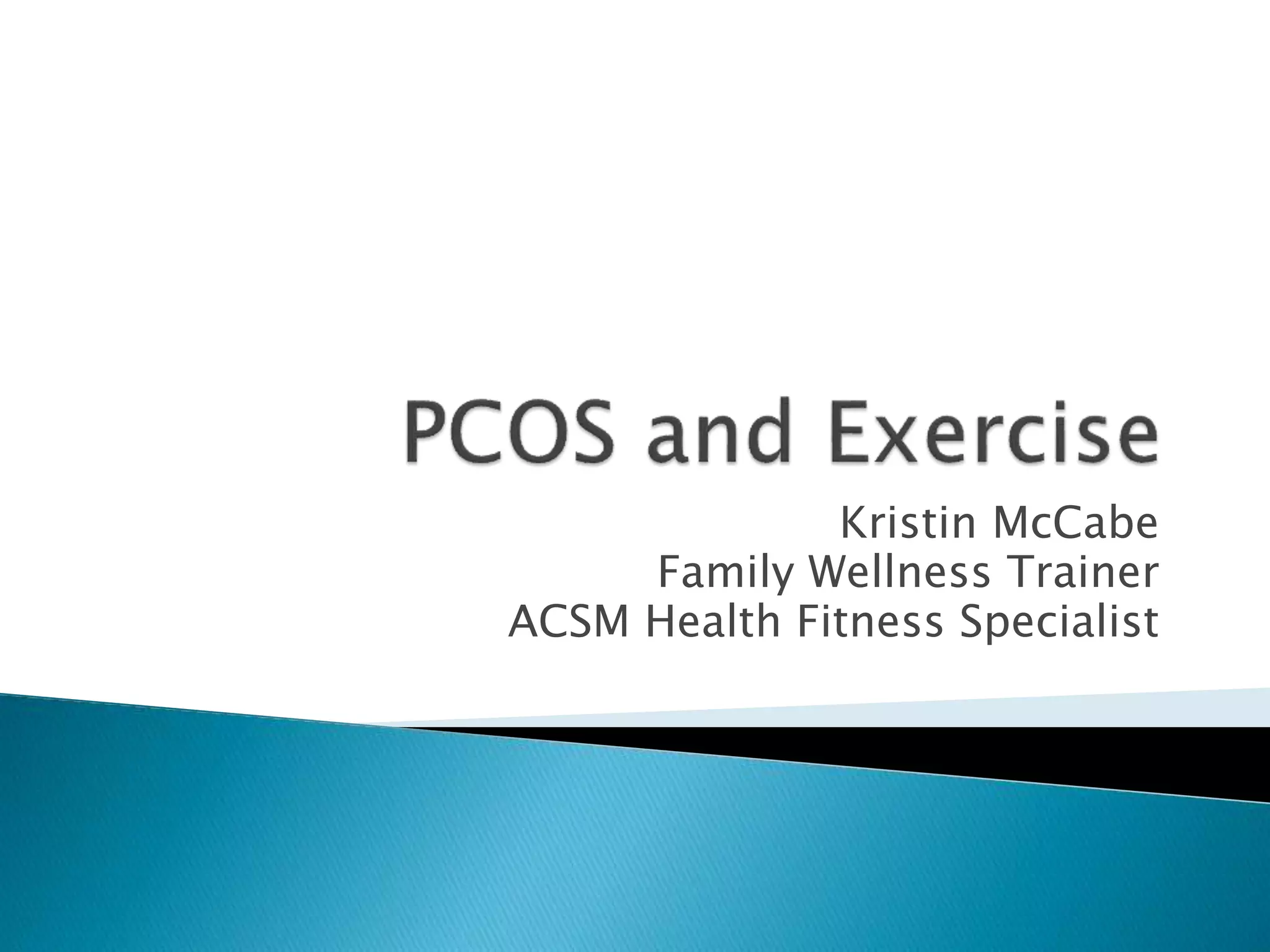 PCOS and Exercise | PPT