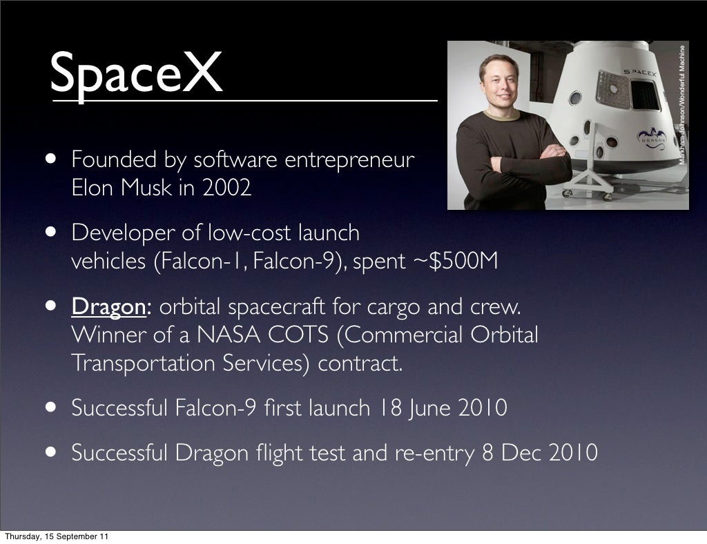 SpaceX • Founded by software