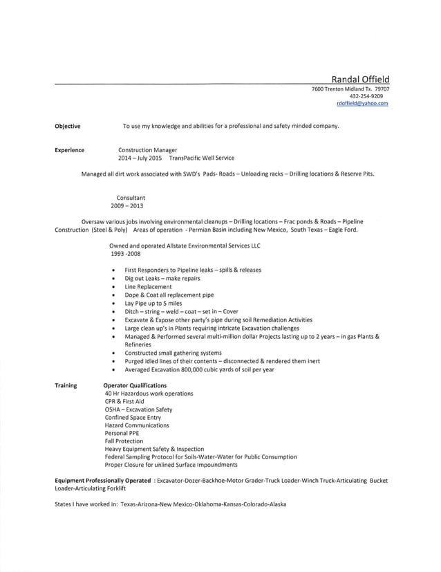 Randys Resume 2015 | PDF