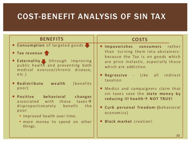 Is Sin Tax a good idea