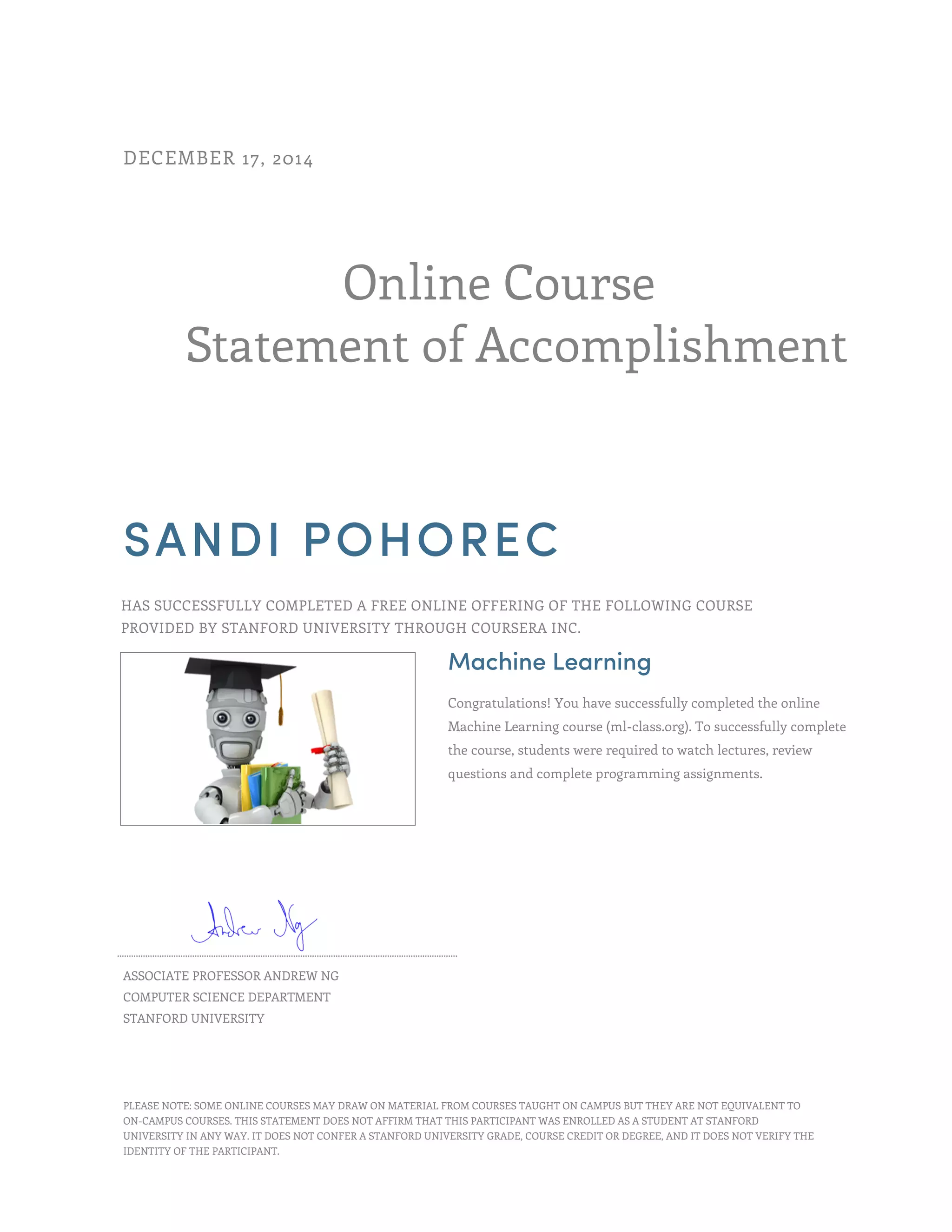 MachineLearning_Certificate | PDF