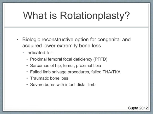 Rotationplasty | PPTX